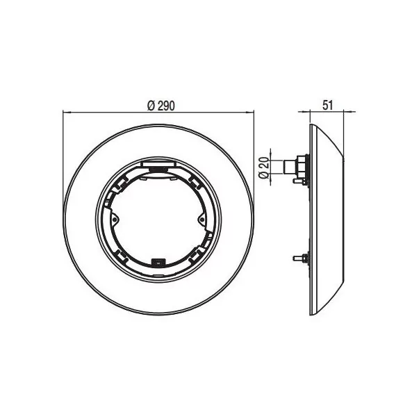 Astral Pool Flexi Slim LED light and decorative ring, 14.5 W, white ...