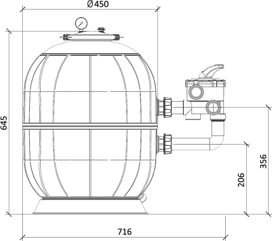 Aqua Industrial Aquarius 100100967 D450 mm 6 m3/h - best price in UAE