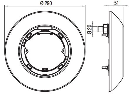 Astral Pool Flexi Slim LED light and decorative ring, 14.5 W, white ...