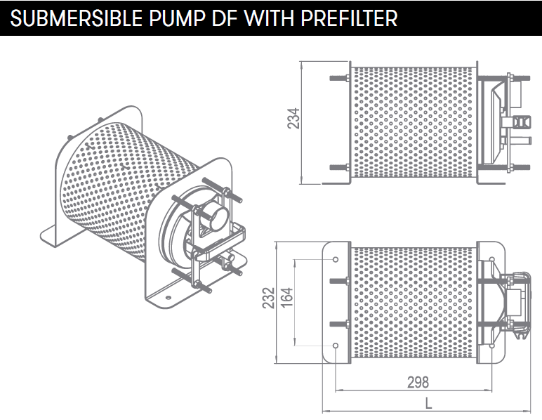 Astralpool DF submersible fountain pump and for Ponds 15 m3/h, 0.55 kW ...