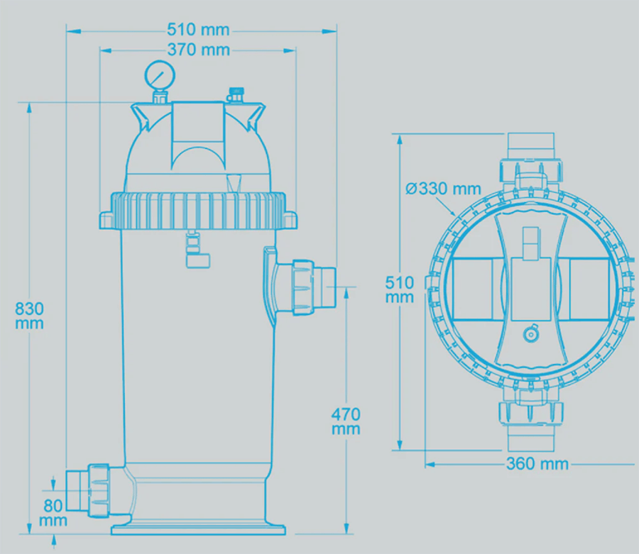 Zodiac CS 100 Cartridge filter for pool - 22.7 m3/h - best price in UAE