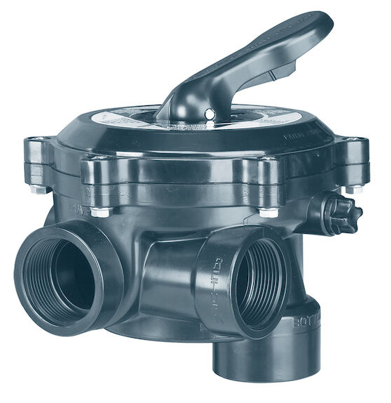AstralPool Flat lateral multiport valve, configuration 3, bottom port ...